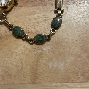 Timex | Accessories | Vintage Timex Jade Gold Bracelet Watch | Poshmark